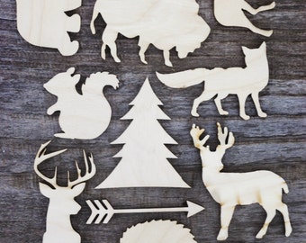 Woodland cutouts | Etsy