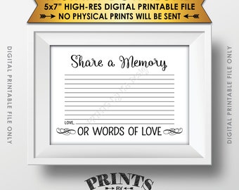 Share a Memory Card Share a Memory or Well Wishes Card