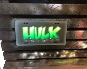 Hulk license plate | Etsy