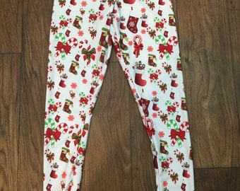 Candy cane leggings | Etsy