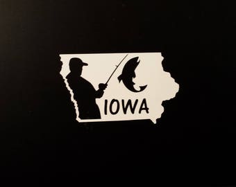 Fishing decal | Etsy