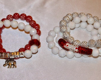 Items similar to Red cross bracelet, gemstone bracelet, beaded bracelet ...