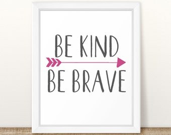 Be brave wall art | Etsy