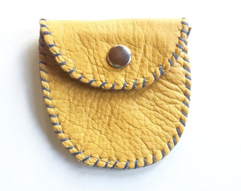 Leather coin pouch | Etsy