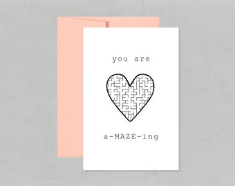 Maze valentine | Etsy