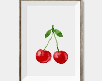 Cherry print | Etsy