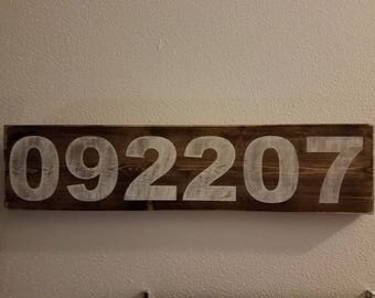 Metal Anniversary Date Sign