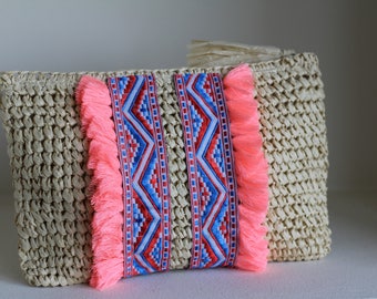 Raffia clutch | Etsy