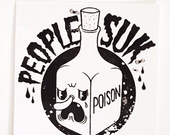 Unique poison stickers related items | Etsy