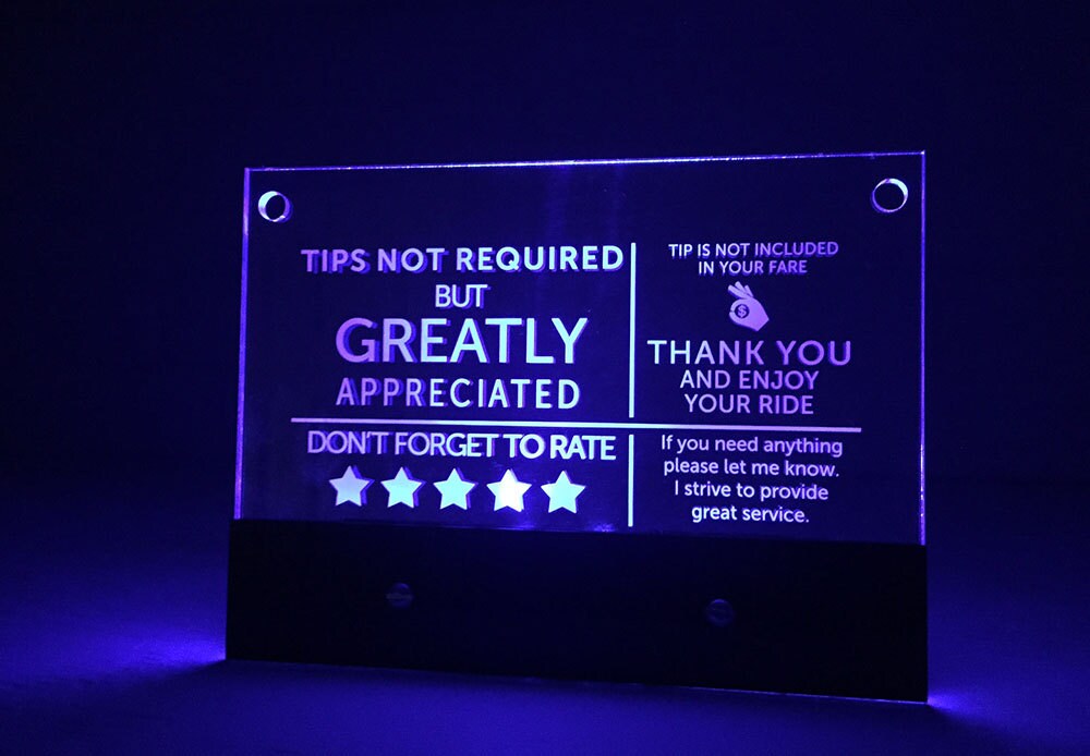 UBER and Lyft Sign LED