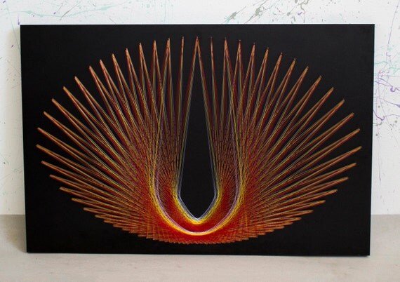 YONI symbol of the feminine string art sacred geametry