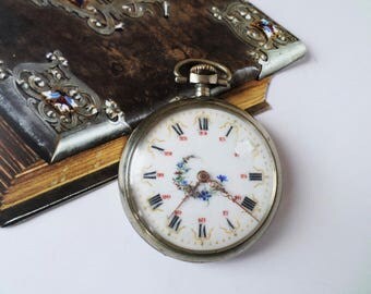 Flower pocket watch | Etsy