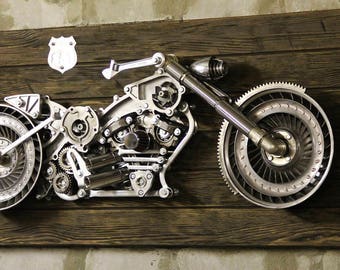 Motorcycle sculpture | Etsy