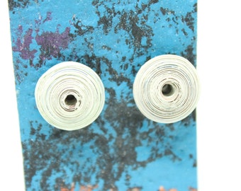 Paper stud earrings | Etsy