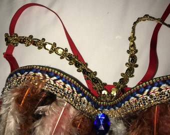 Indian rave bra | Etsy