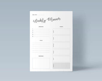 BASIC WEEKLY PLAN : Weekly Plan Weekly To Do List Instant