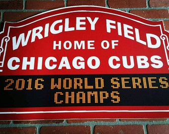 Cubs marquee sign | Etsy