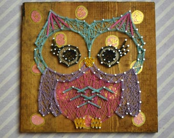 Owl string art | Etsy