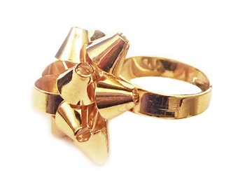 Tiny bow ring | Etsy