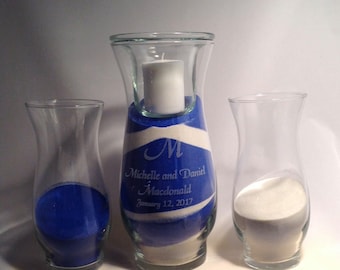 Personalized Unity Sand Ceremony Set StatusCylinder by EtchArt