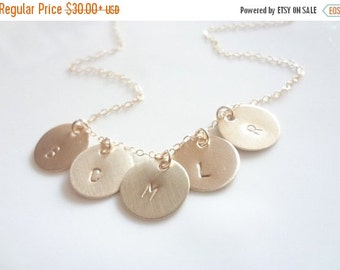 One Charm Personalized Necklace Initial Monogram by viancamercedes