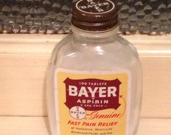 Bayer aspirin bottle | Etsy