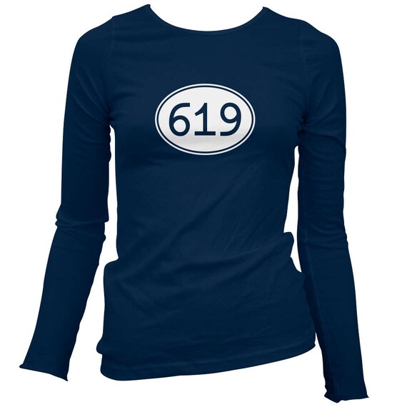 Women s Area Code 619 Long Sleeve Tee S M L XL 2x Women s Area Code 619 Long Sleeve Tee S M L XL 2x