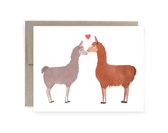 Llama love | Etsy