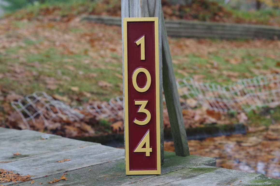Vertical Address Sign Create your own House number Custom