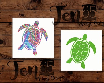 Sea turtle monogram | Etsy