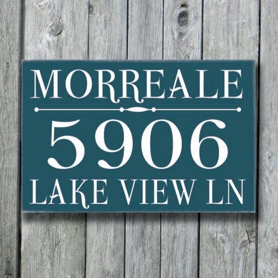 Address Plaque Personalized Family Name Signs Street Porch