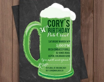 Pub crawl invitation | Etsy