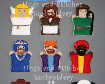 Nativity Finger Puppet Set Includes Baby Jesus Mary Jospeh