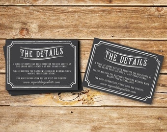 Printable Info Card Info Card Template DIY by birDIYdesign