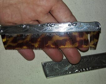 Silver comb case | Etsy