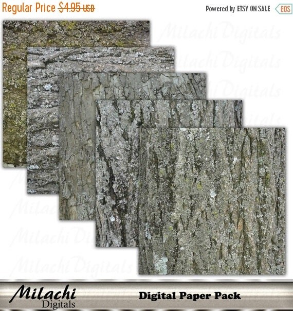 60% OFF SALE Tree Skin Textures Digital Paper by MilachiDigitals