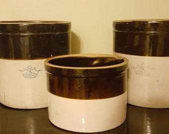 3 crown crock | Etsy