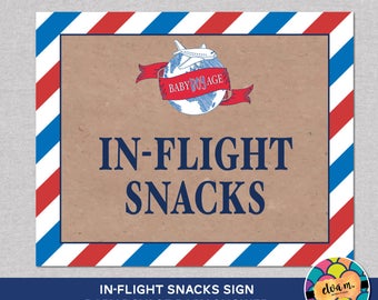 In flight snack sign | Etsy