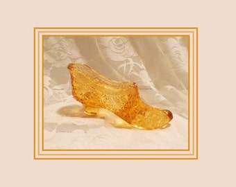 Fenton glass shoe | Etsy