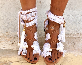 Lace up sandals | Etsy