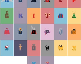 Avengers letters | Etsy