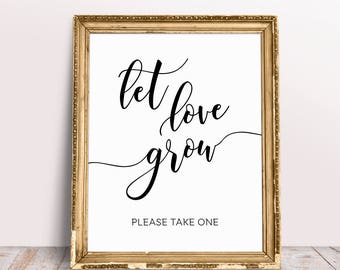 Let love grow sign | Etsy