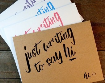 Just saying hi card | Etsy