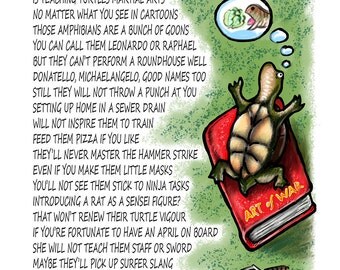 Turtle poem | Etsy