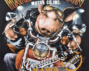 Pigs on motorcycles | Etsy