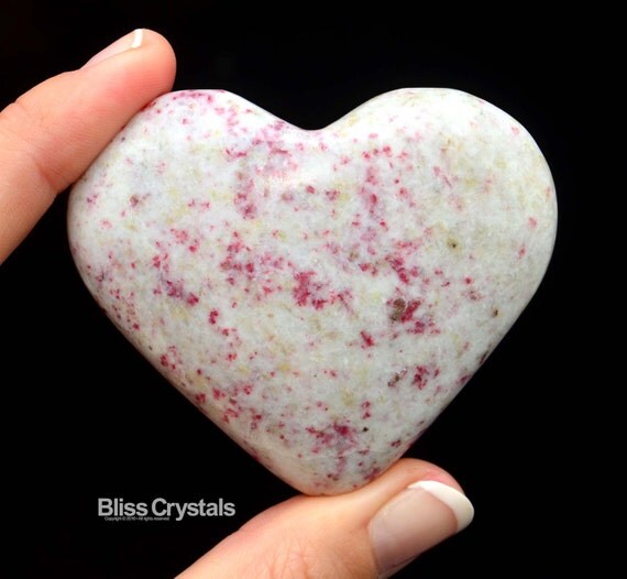 1 Large Pink Epidote in White Scapolite HEART aka