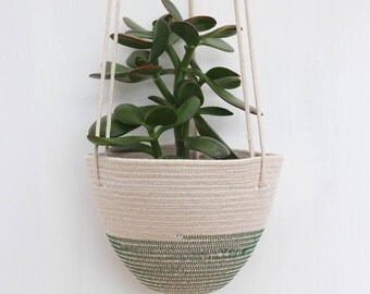 Rope hanging planter | Etsy