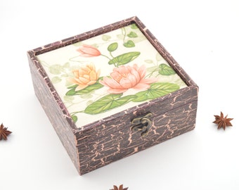 Flower jewelry box | Etsy