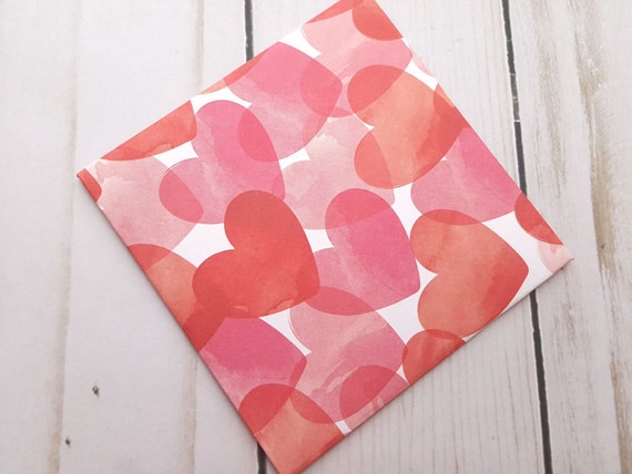 Heart Mini Envelopes Valentine Cards Love Notes Blank