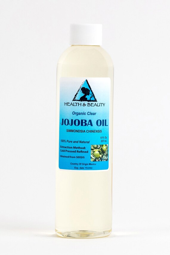 8 oz JOJOBA OIL CLEAR Organic Carrier Cold Pressed Refined